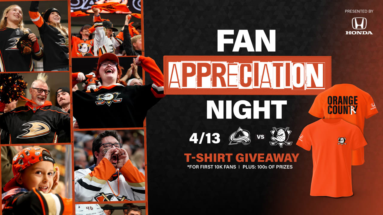 Ducks to Host Fan Appreciation Night Sunday | Anaheim Ducks