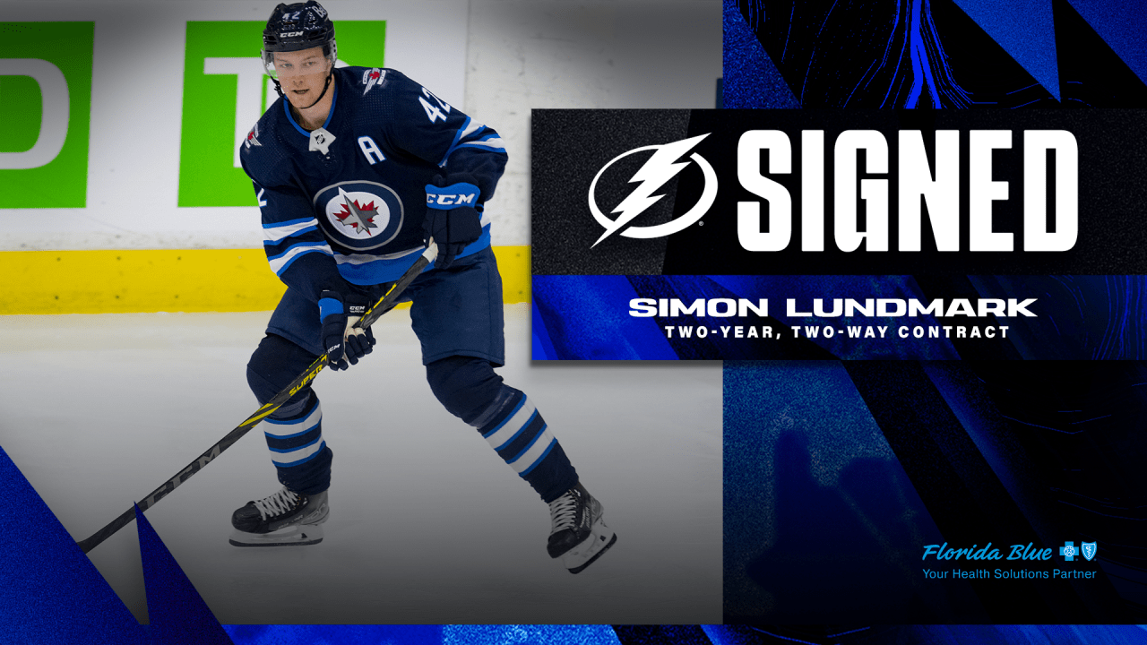 Lightning sign defenseman Simon Lundmark to a two-year, two-way ...