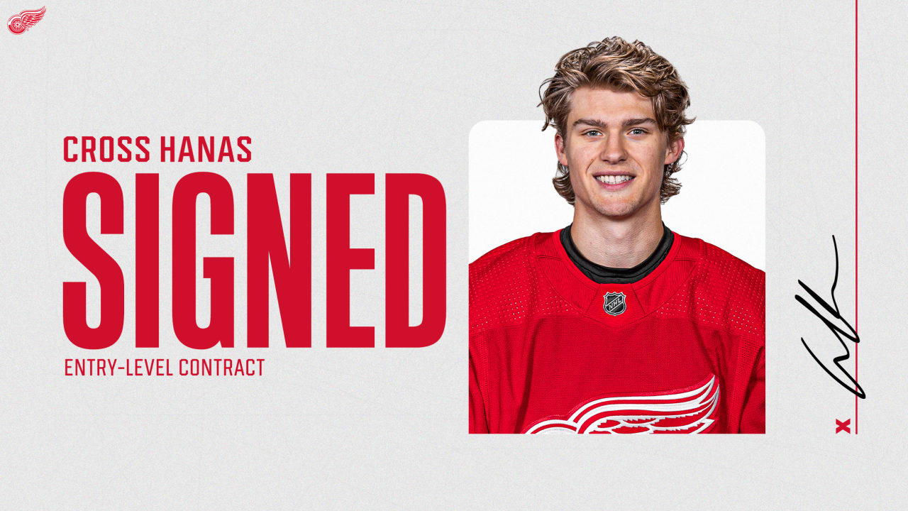 Red Wings sign Cross Hanas to entry-level contract | Detroit Red Wings