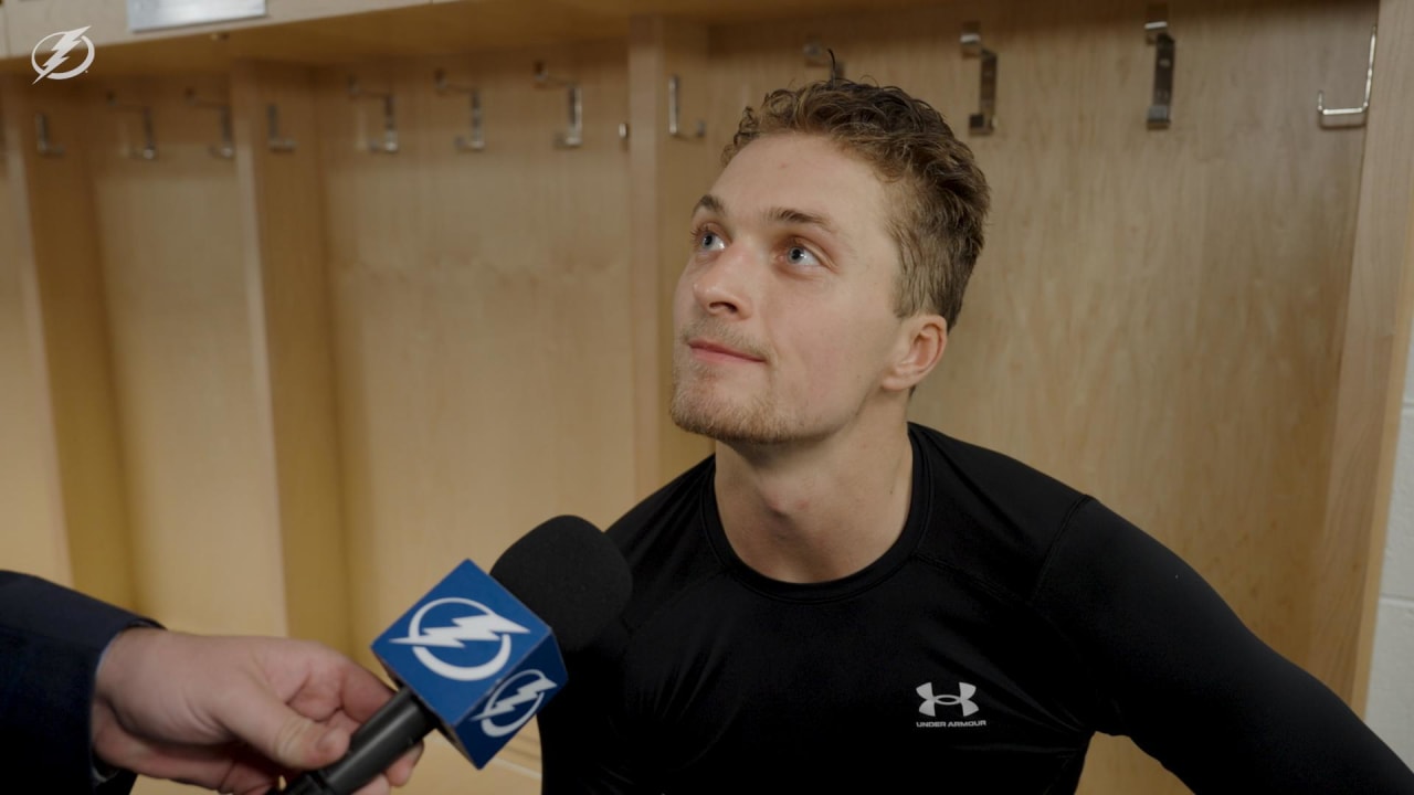 Mitchell Chaffee | Postgame at Carolina Hurricanes | Tampa Bay Lightning