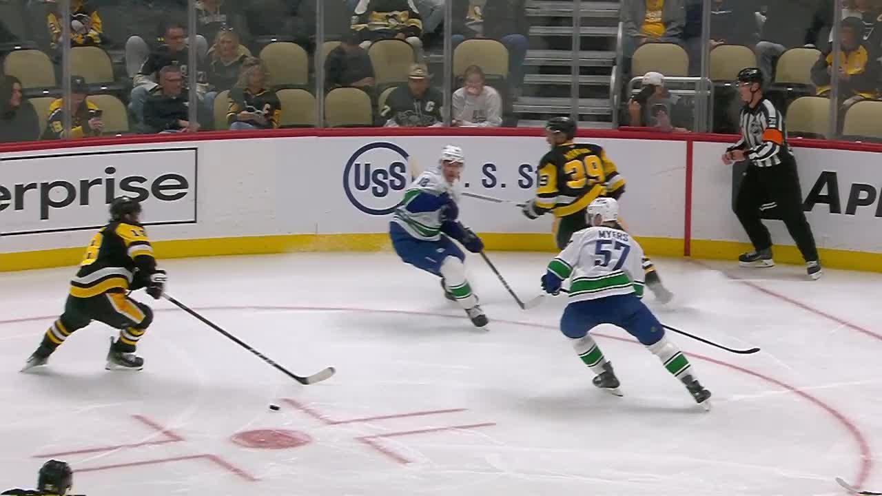 VAN@PIT: Brazeau scores PPG against Kevin Lankinen | Pittsburgh Penguins