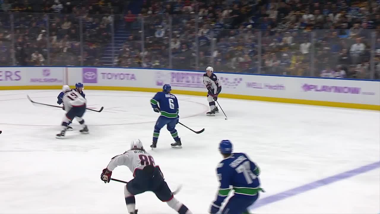 CBJ@VAN: Marchenko scores goal against Kevin Lankinen | Columbus Blue ...