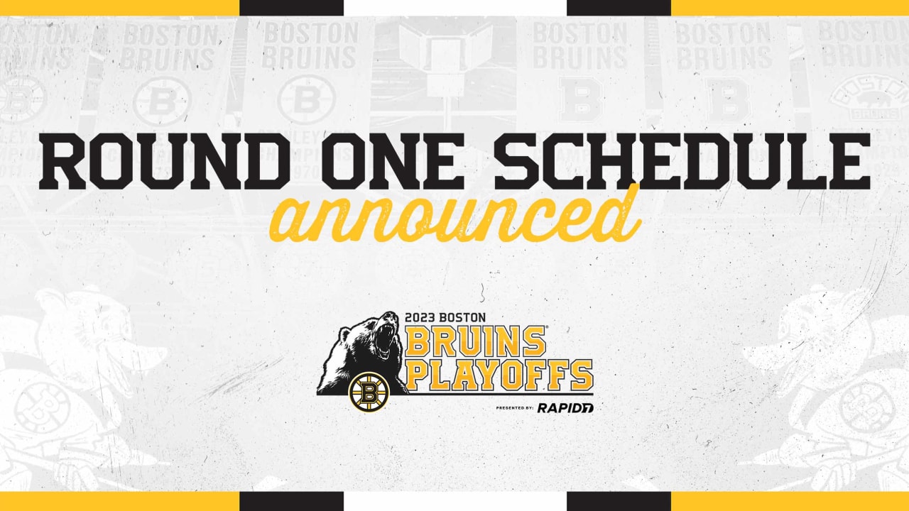 NHL Announces Schedule for Bruins First Round Playoff Series Against ...