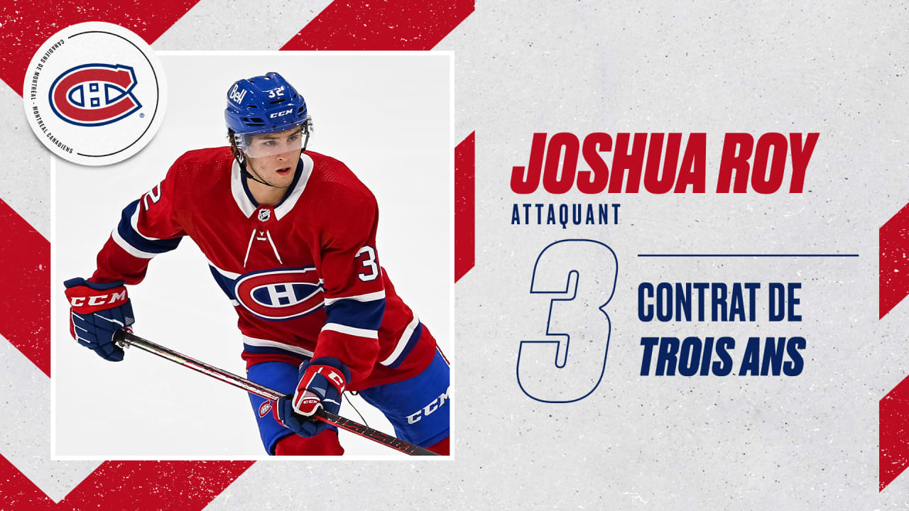 Contrat d'entrée de trois saisons pour Joshua Roy | Canadiens de Montréal