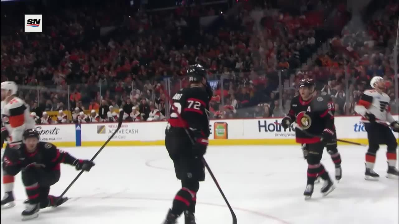 OTT@PHI: Chabot scores goal against Felix Sandstrom | NHL.com