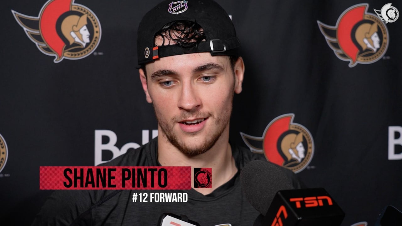 Shane Pinto Postgame Media vs SEA | Ottawa Senators