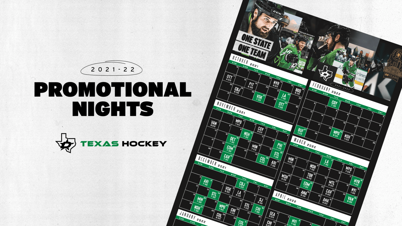 Stars announce promotional schedule for 2021-22 season | Dallas Stars
