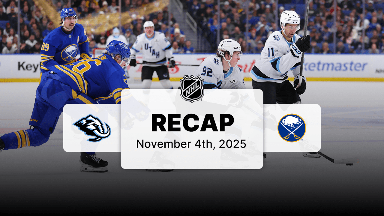 Sestřih: BUF-UTA 1:2 pp | NHL.com/cs
