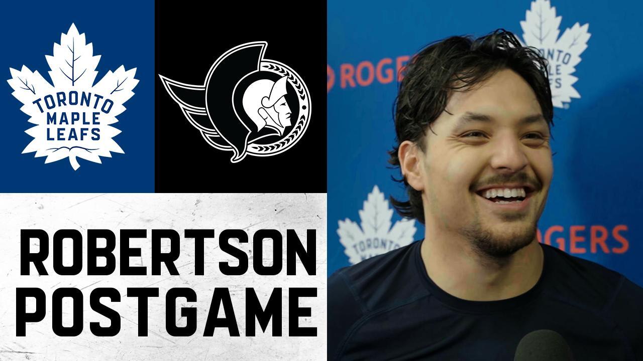 Nick Robertson | Post Game | Toronto Maple Leafs