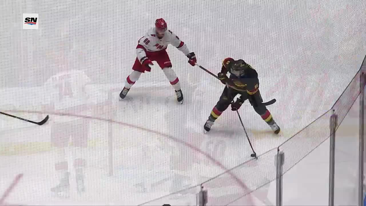 Quinn Hughes with a Goal vs. Carolina Hurricanes | Vancouver Canucks