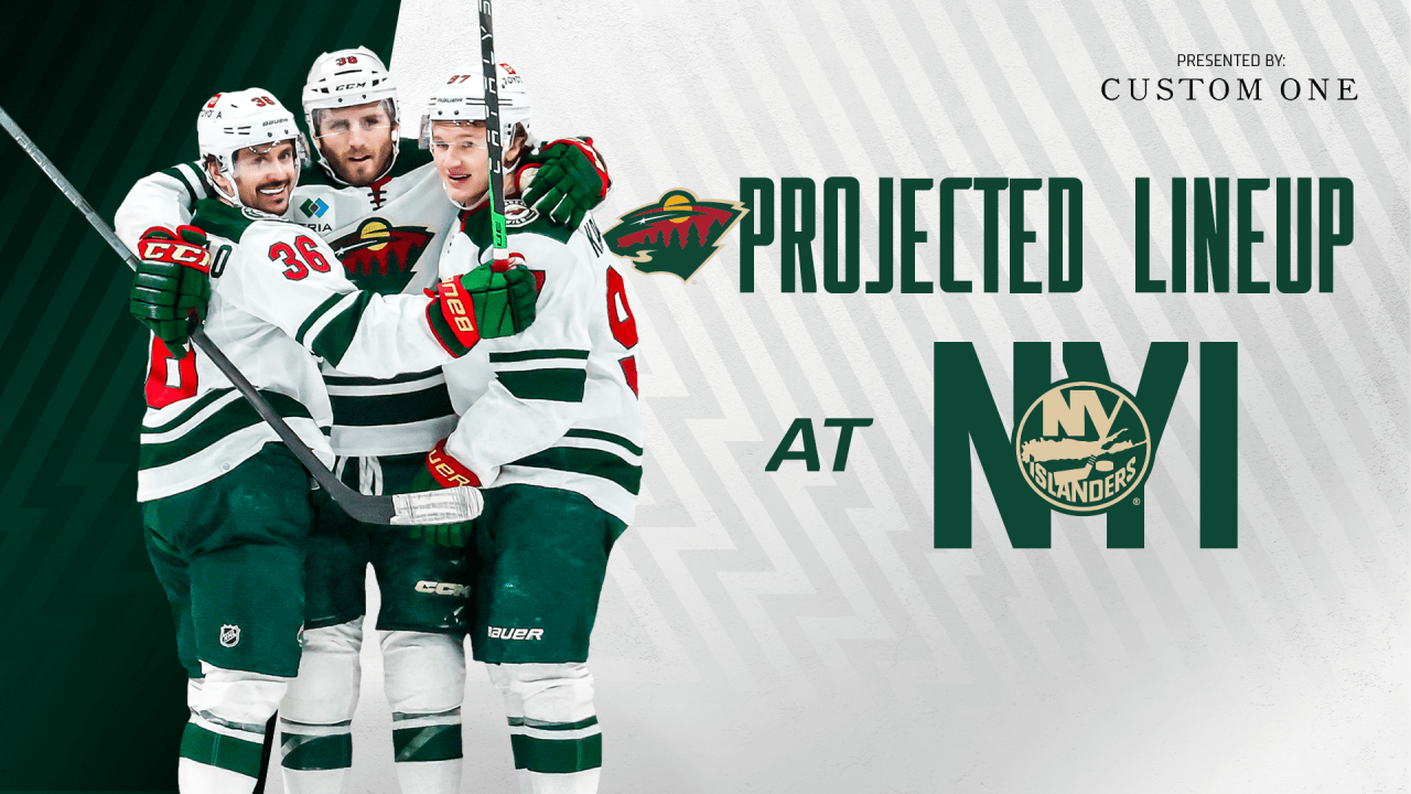 Projected Lineup at Islanders | Minnesota Wild