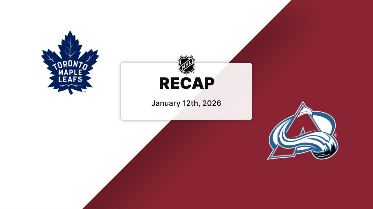 TOR at COL | Recap | Toronto Maple Leafs