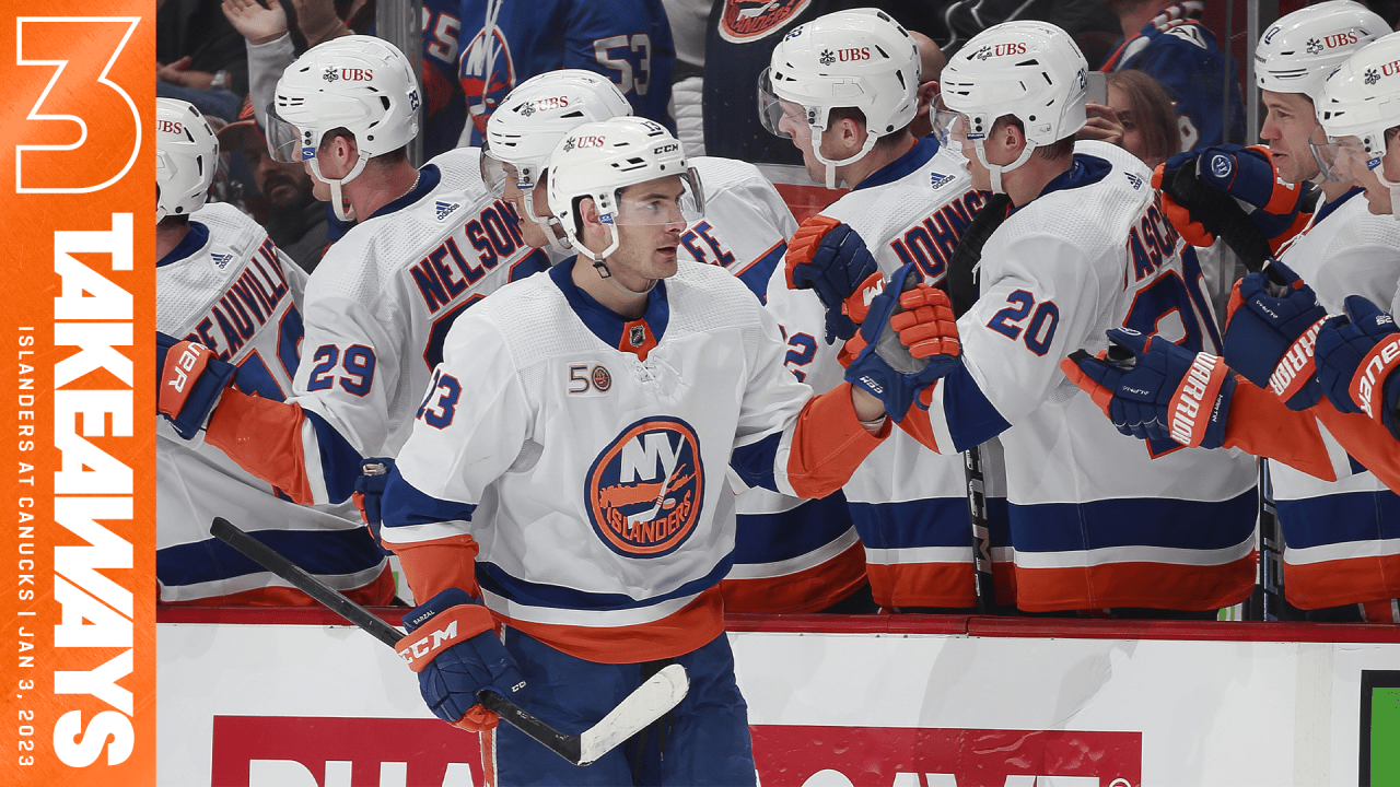 3 Takeaways: Barzal Leads Isles 6-2 Bounce-Back Effort Over Canucks ...