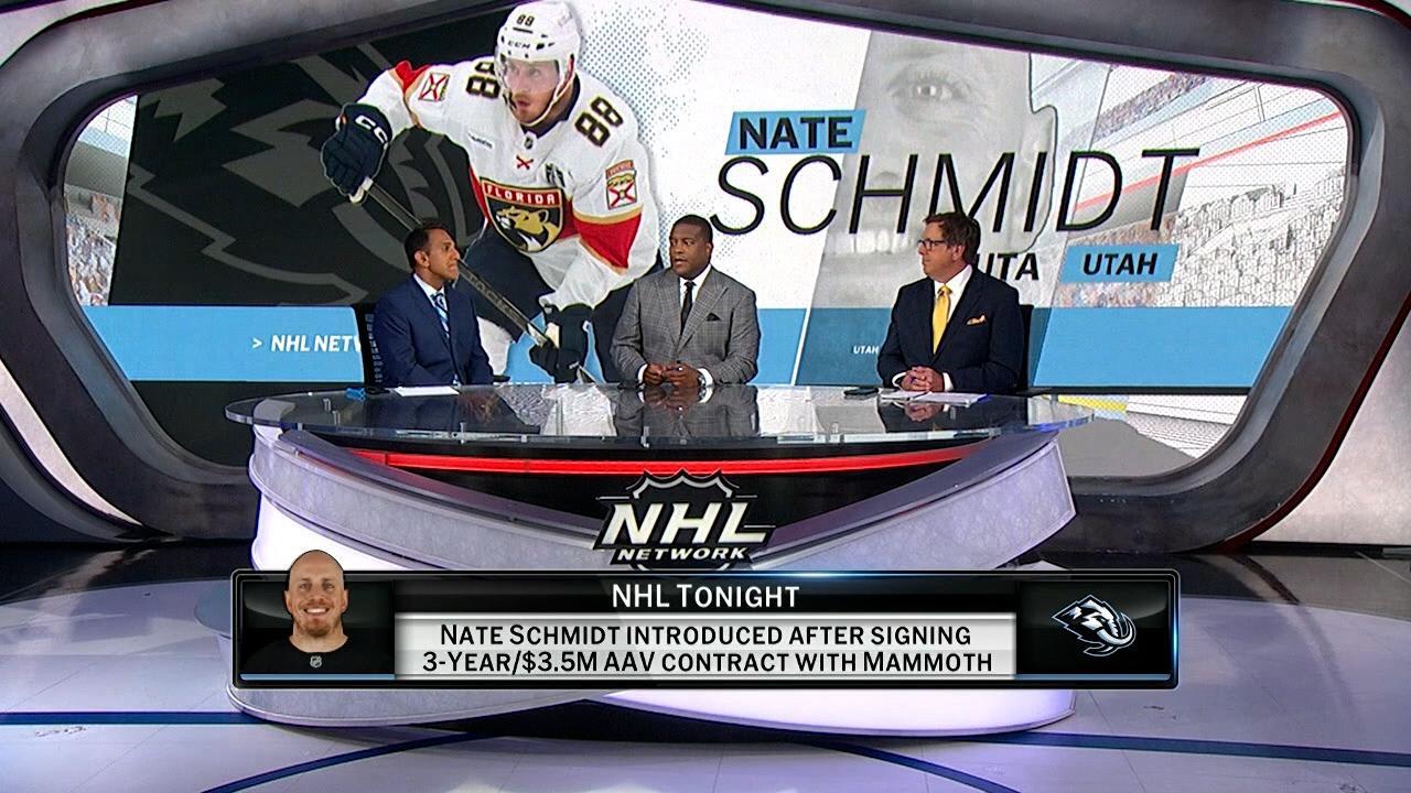 Nate Schmidt introduced in Utah | NHL.com