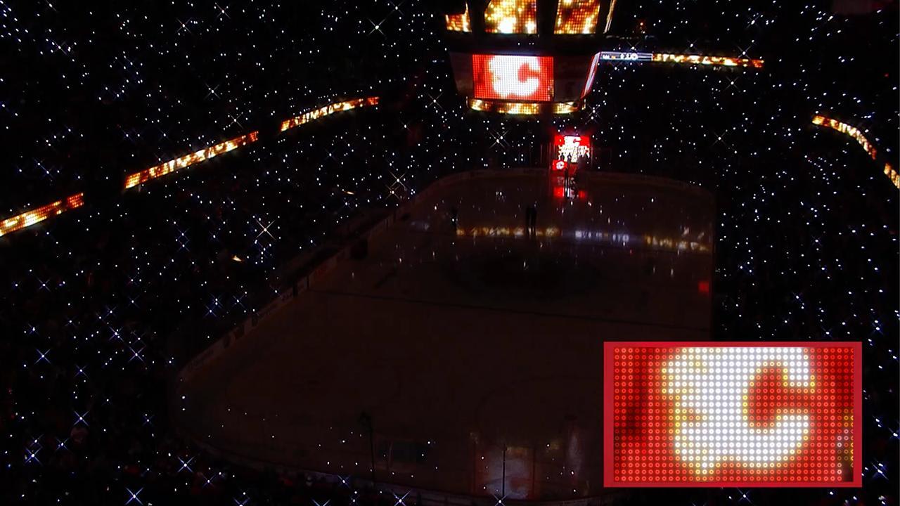 The home opener light show was | Calgary Flames
