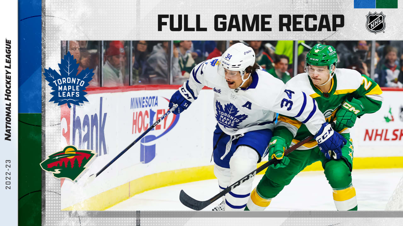 Recap: TOR 4, MIN 3 | Toronto Maple Leafs