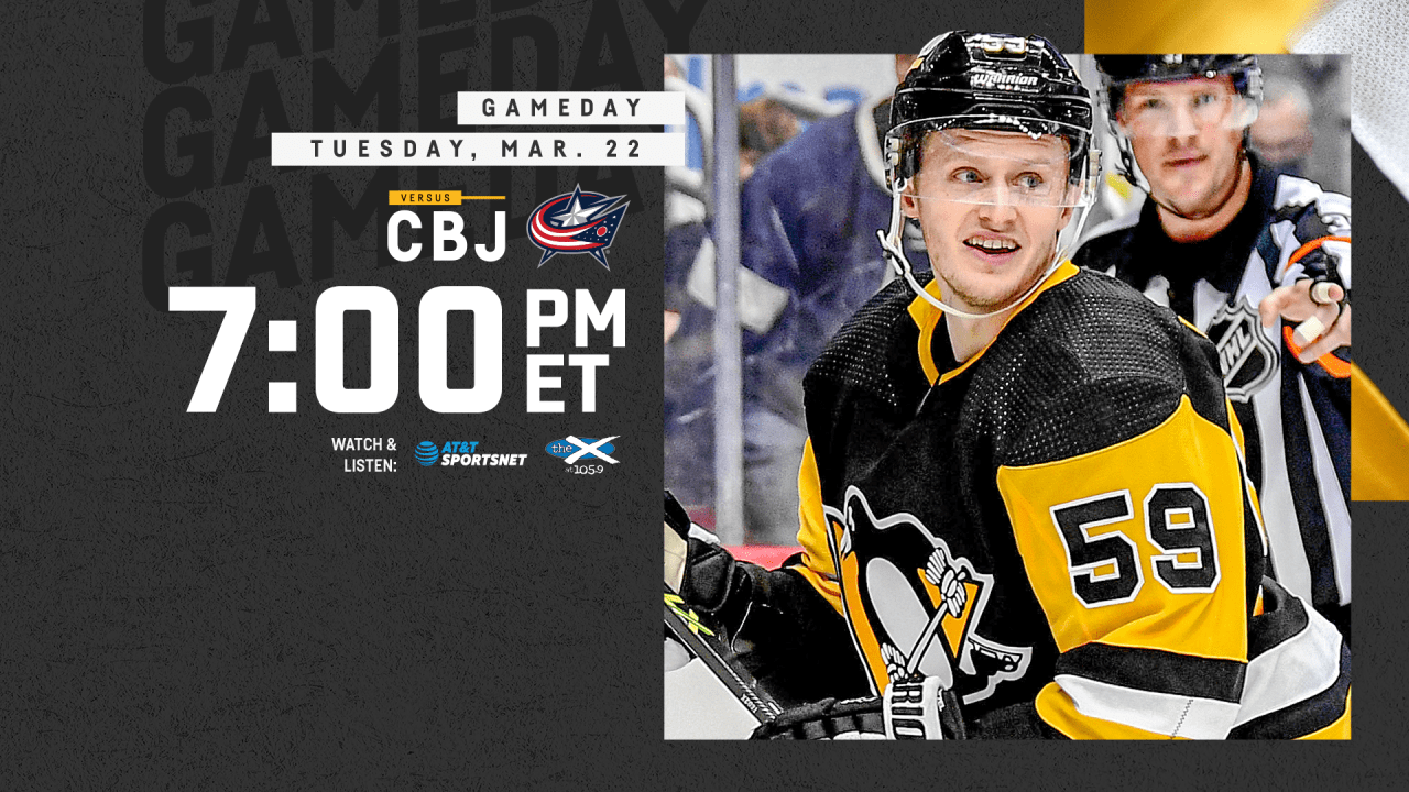 Game Preview: 03.22.22 vs. CBJ | Pittsburgh Penguins