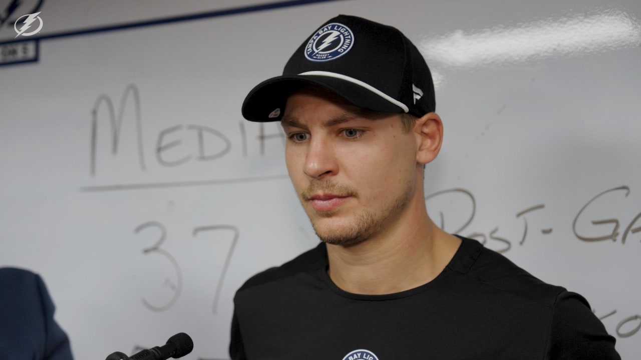 Yanni Gourde | Postgame vs New Jersey Devils | Tampa Bay Lightning
