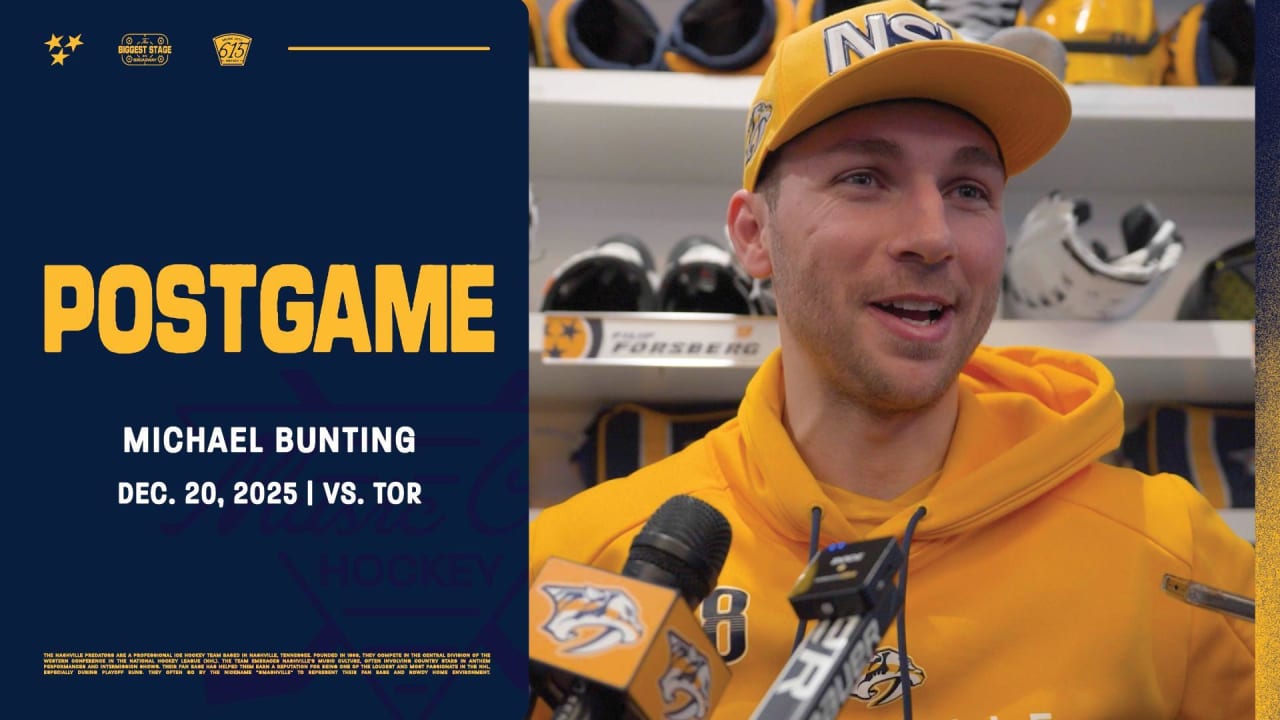 Postgame: Michael Bunting | Nashville Predators