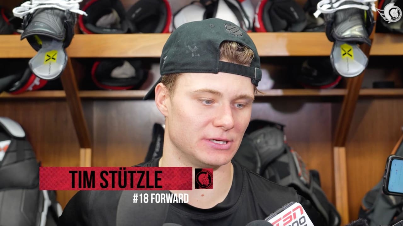 Tim Stützle Postgame Availability vs SEA | Ottawa Senators