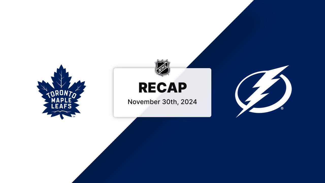 TOR at TBL | Recap | Toronto Maple Leafs