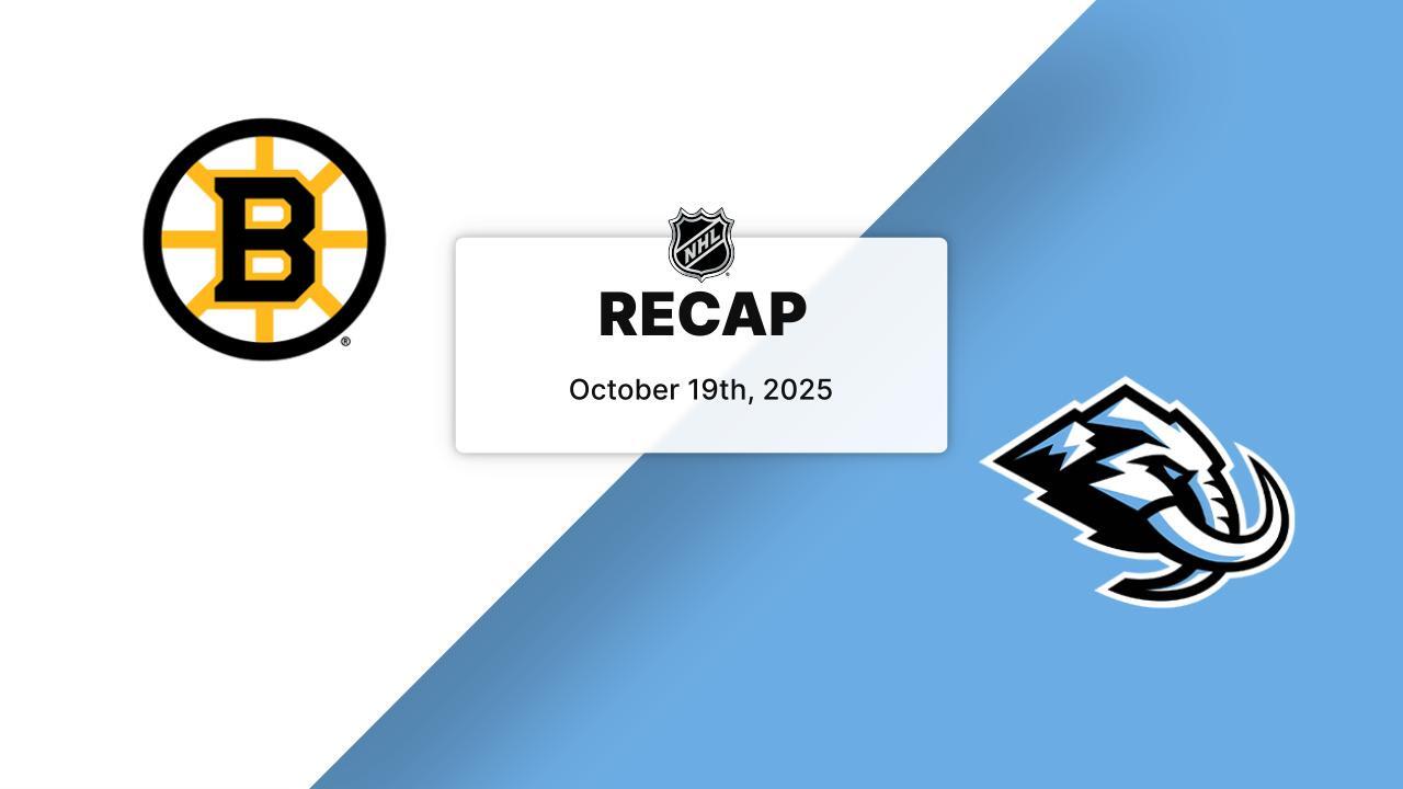 BOS at UTA | Recap | Boston Bruins