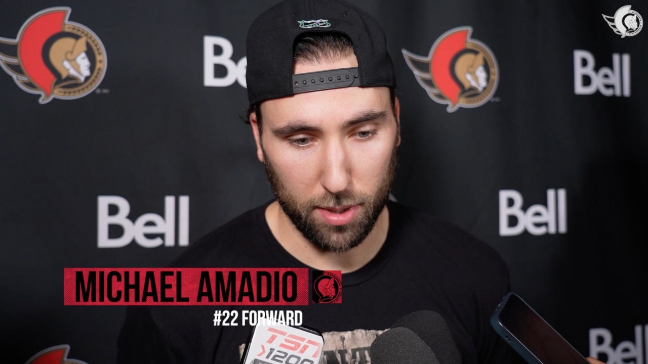 Michael Amadio Postgame Media vs SEA | Ottawa Senators