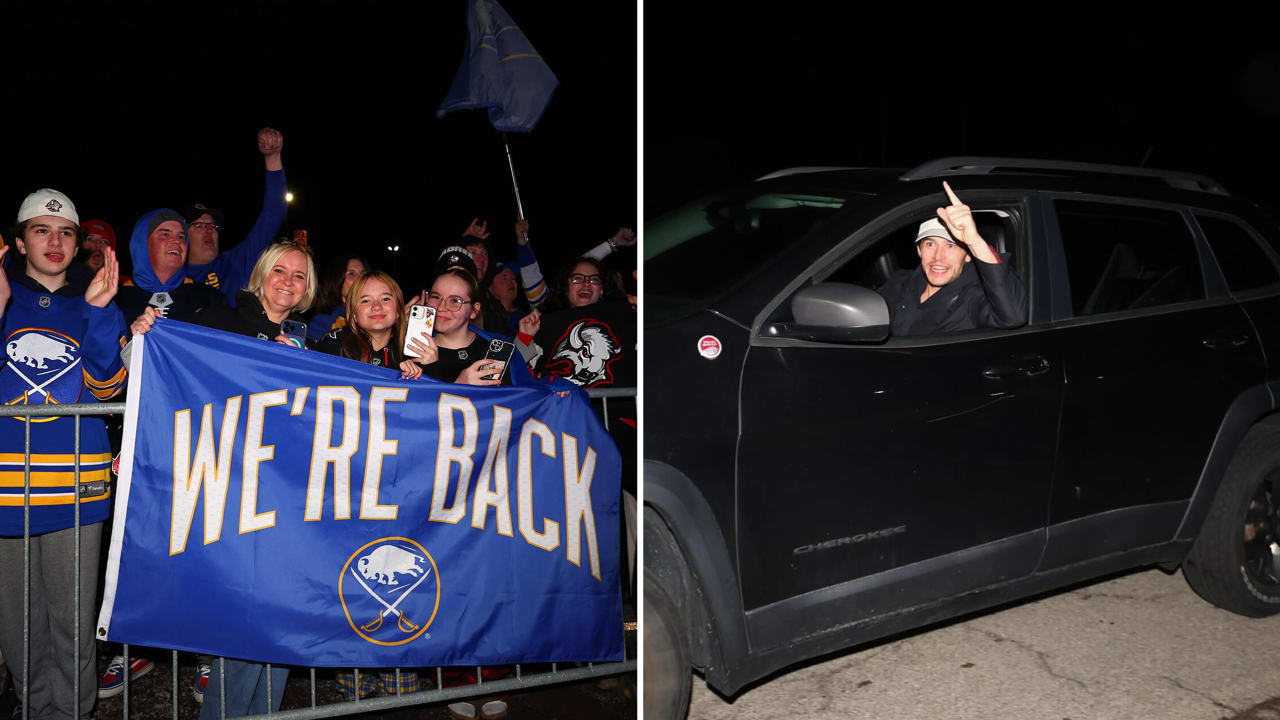 Sabres fans greet team at airport after Eastern 1st Round series win ...