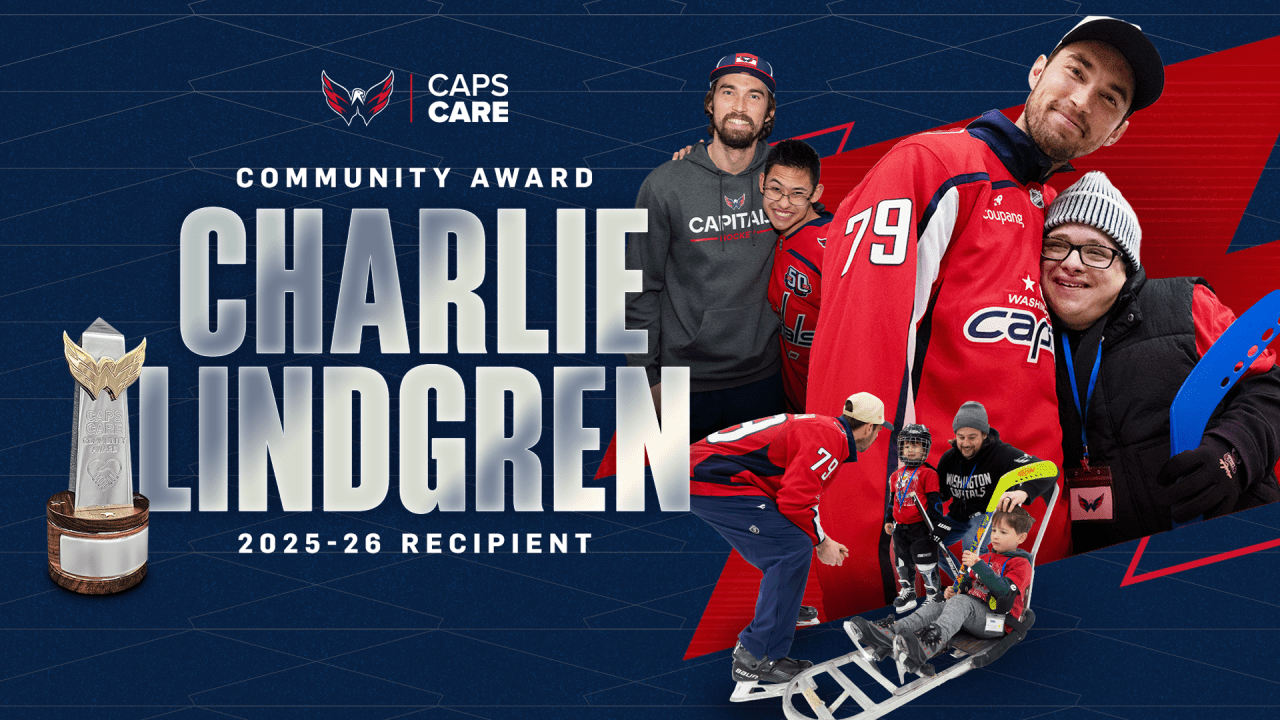 Capitals Announce Charlie Lindgren as Recipient of Annual Caps Care ...