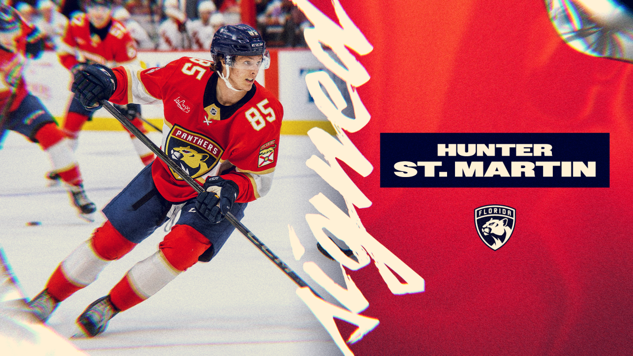 Florida Panthers Agree to Terms with Forward Hunter St. Martin on a ...