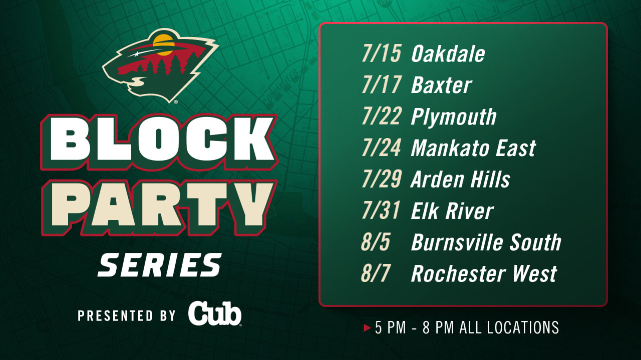 Minnesota Wild Announces Dates and Locations for 2025 Block Party ...