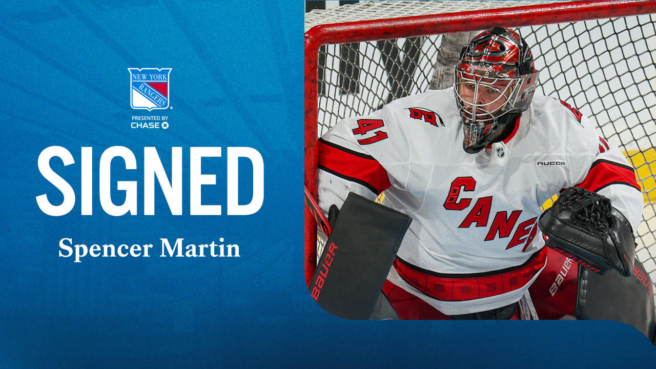 Rangers Agree To Terms With Spencer Martin | New York Rangers