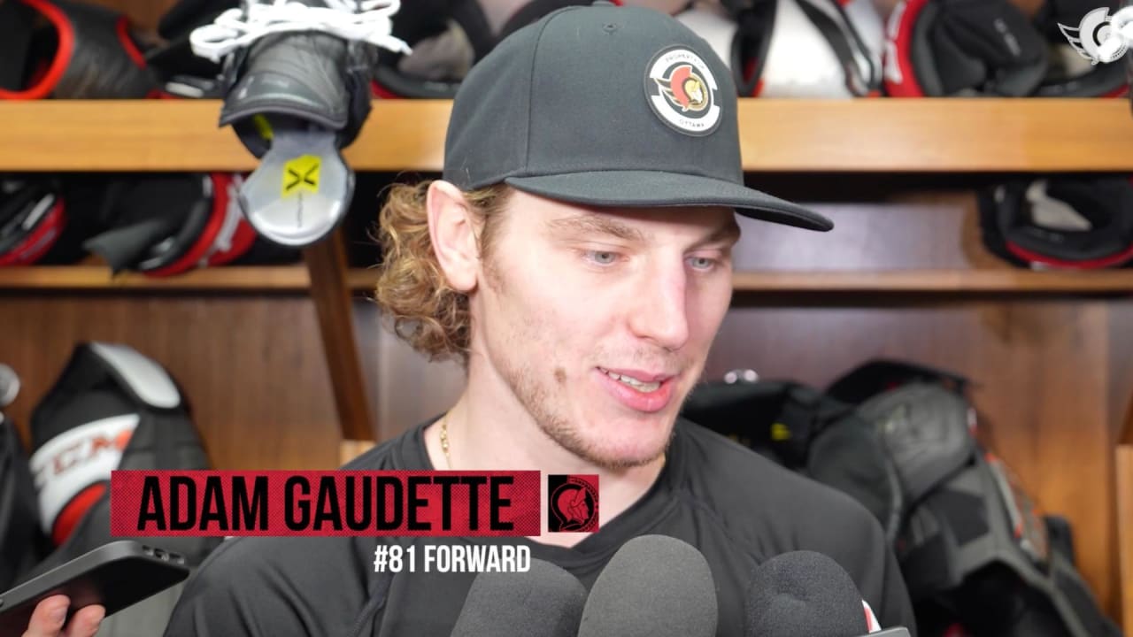 Adam Gaudette Postgame Availability vs SEA | Ottawa Senators