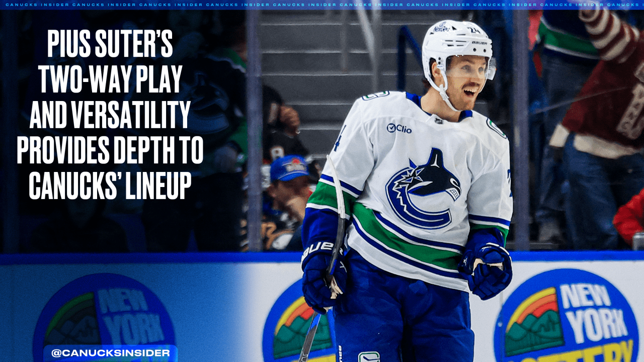 Pius Suter’s Two-Way Play and Versatility Provides Depth to Canucks ...