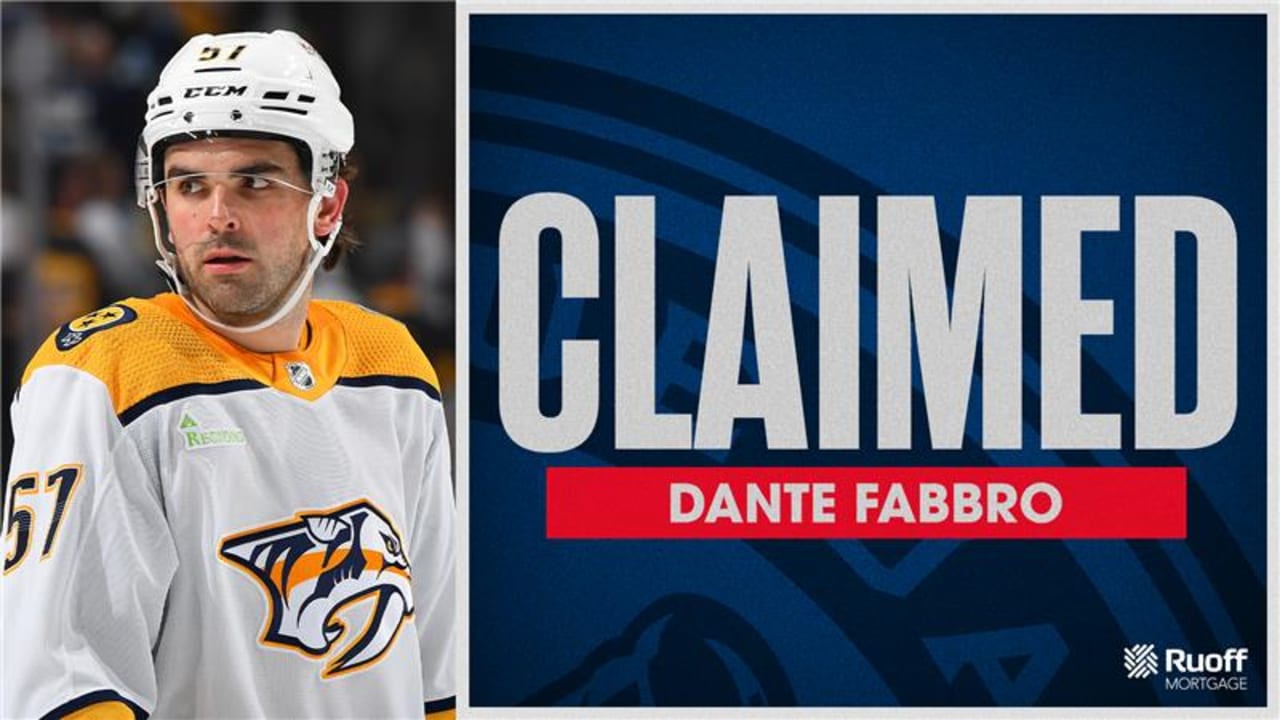 Blue Jackets claim defenseman Dante Fabbro off waivers | Columbus Blue Jackets