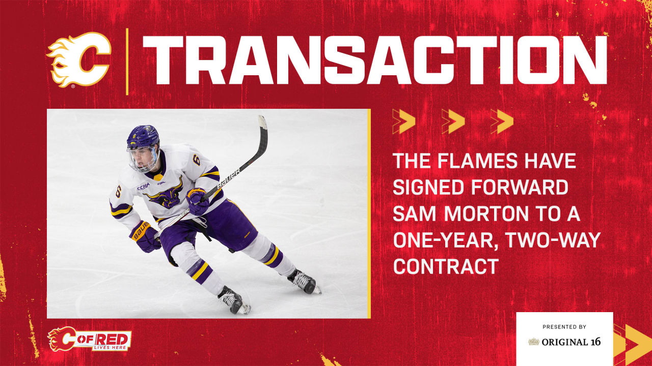 Flames Sign Sam Morton | Calgary Flames