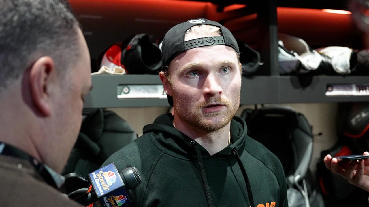 12/9 PHI vs. SJS Postgame: Carl Grundstrom | Philadelphia Flyers