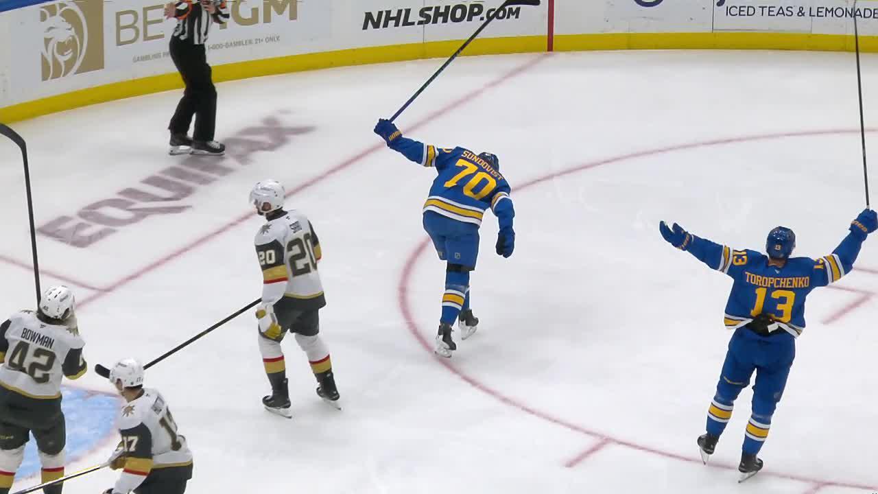 VGK@STL: Sundqvist scores goal against Carter Hart | St. Louis Blues