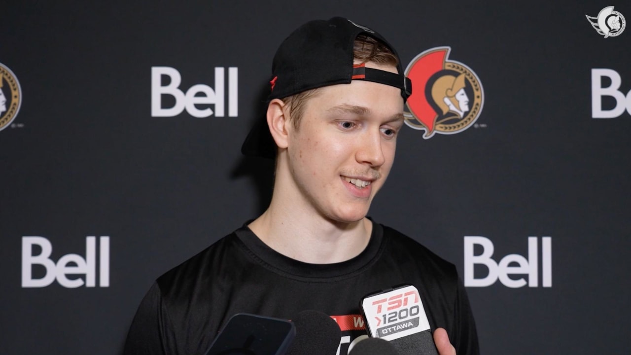 Leevi Meriläinen Postgame Media vs VAN | Ottawa Senators