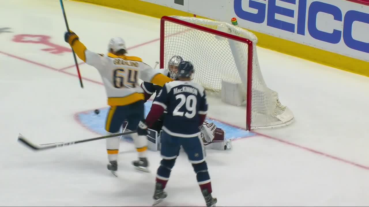 Ekholm' heavy slap shot | Nashville Predators