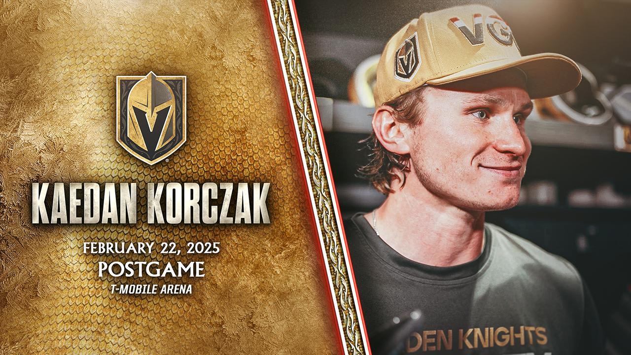 Kaedan Korczak Postgame 2/22 | Vegas Golden Knights