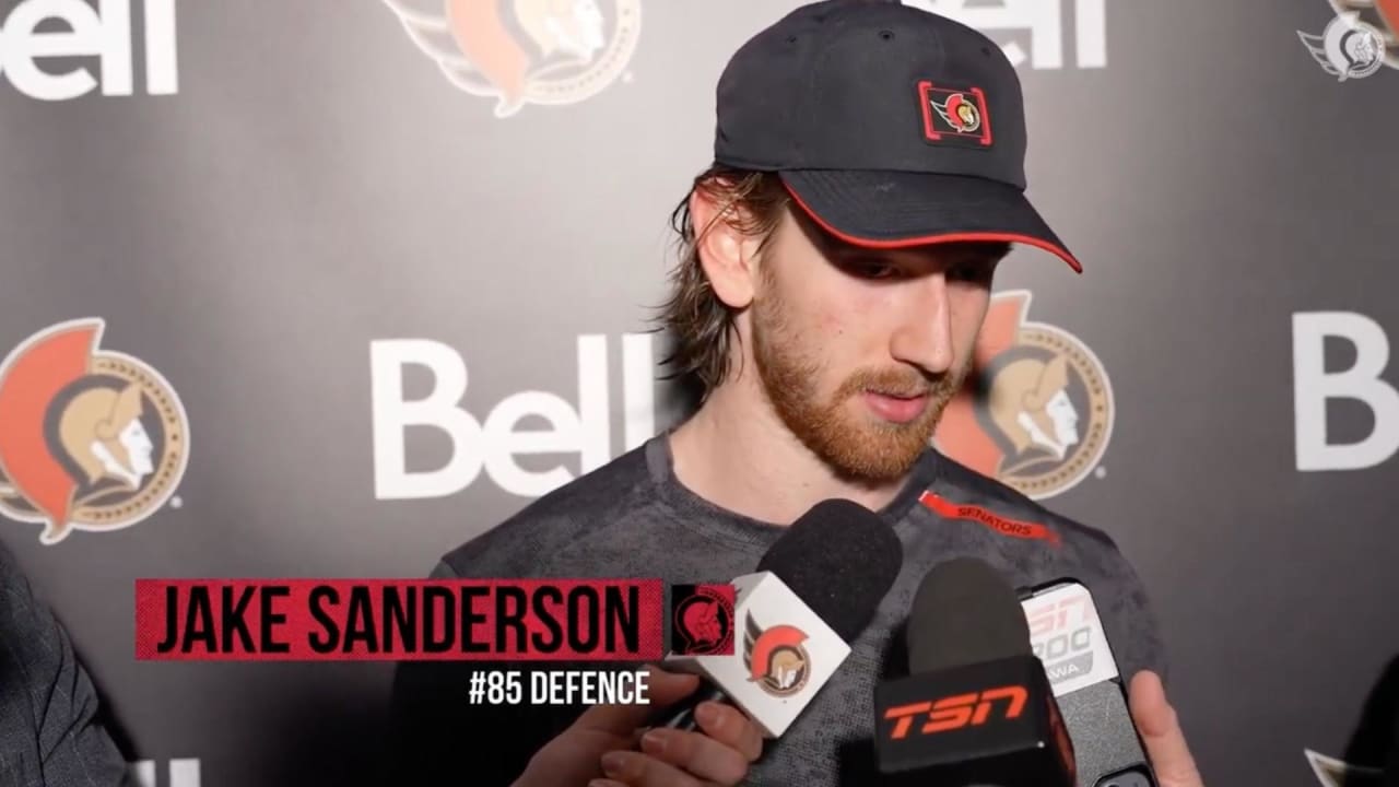 Jake Sanderson Postgame Media vs NYI | Ottawa Senators