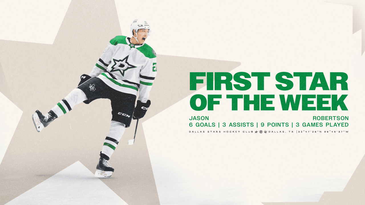 Jason Robertson named NHL's First Star of the Week | Dallas Stars