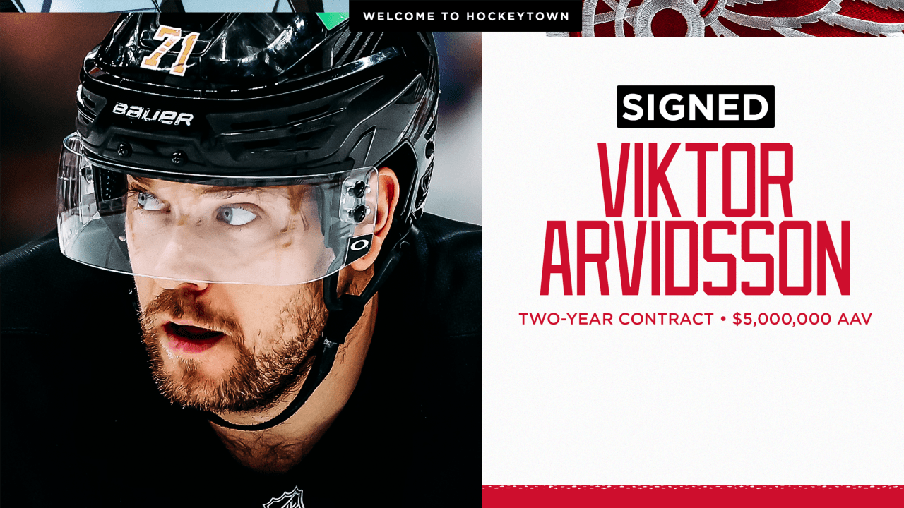 Red Wings sign Viktor Arvidsson to two-year contract | Detroit Red Wings