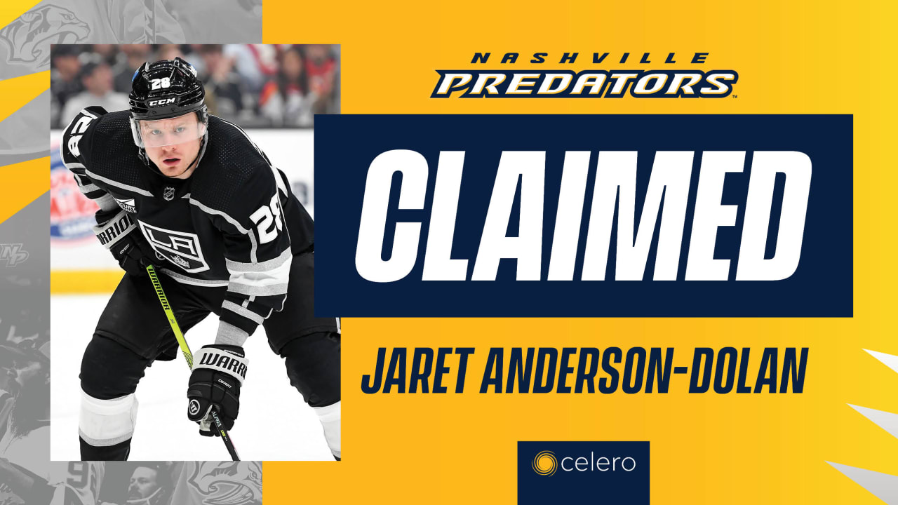 Predators Claim Jaret Anderson-Dolan on Waivers from Los Angeles ...