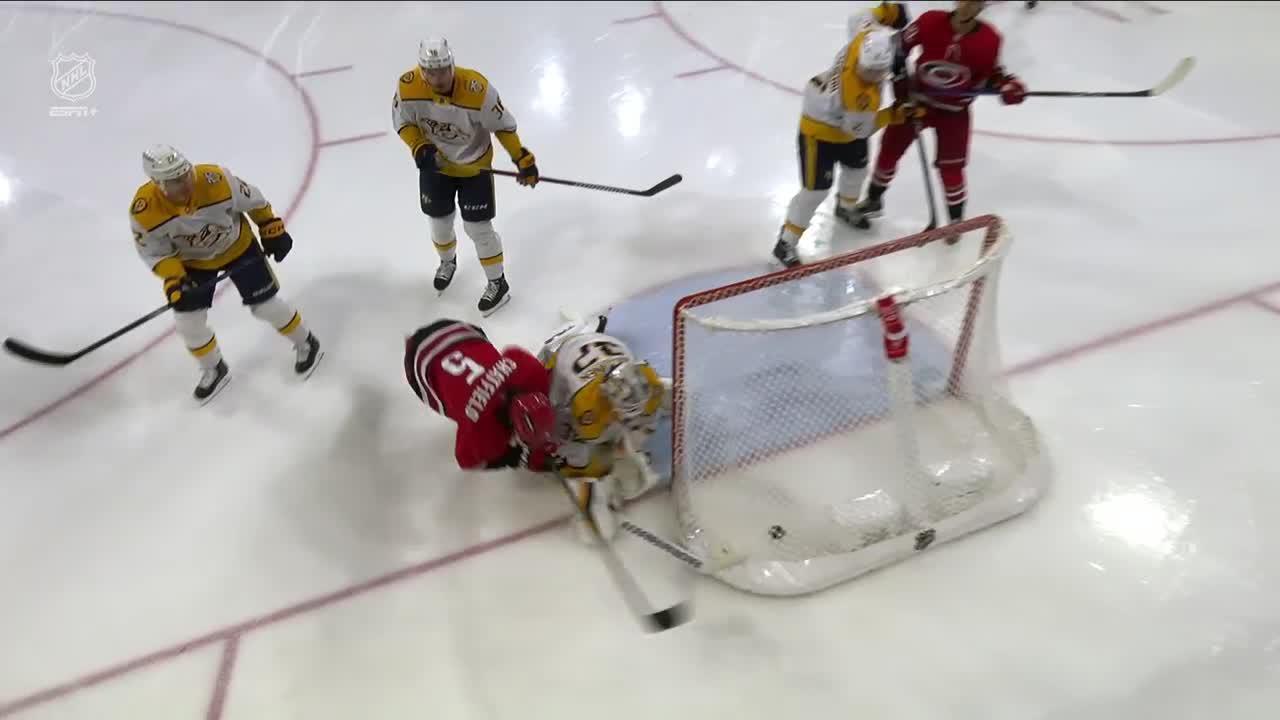 NSH@CAR: Chatfield scores goal against Kevin Lankinen | Carolina Hurricanes