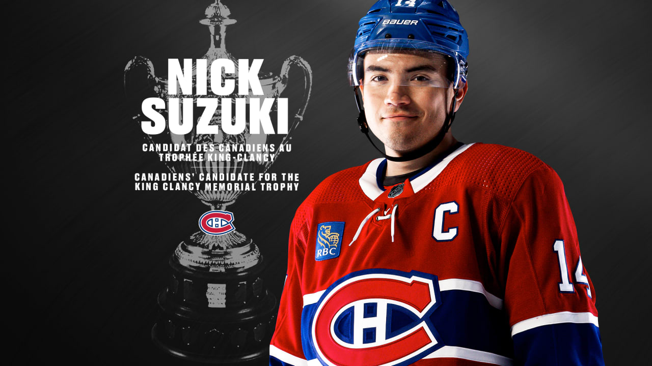 Nick Suzuki Nominated for the King Clancy Memorial Trophy | Montréal Canadiens