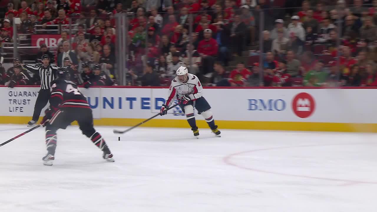 WSH@CHI: Ovechkin scores goal against Drew Commesso | Washington Capitals