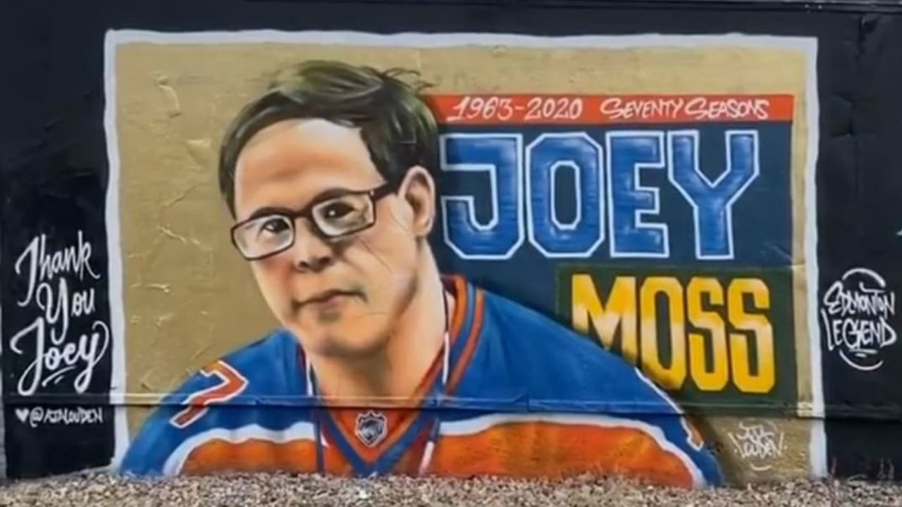 Un artiste d'Edmonton peint une murale en hommage à Joey Moss | LNH.com