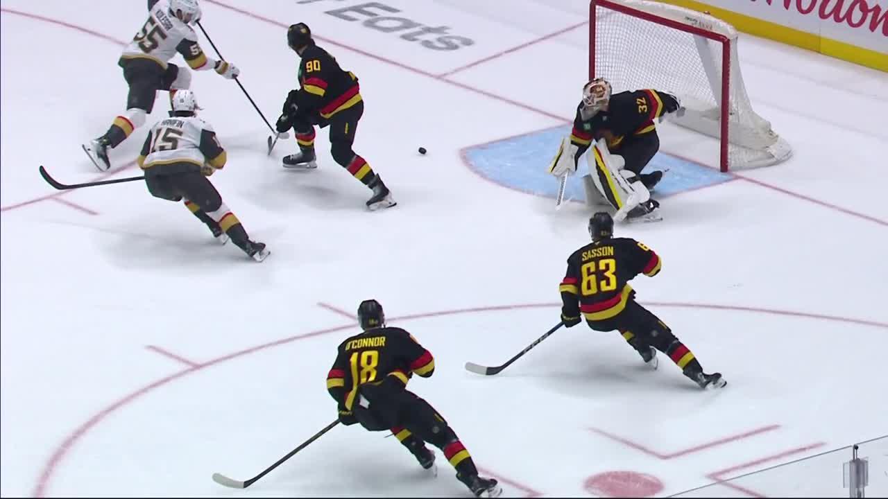 VGK@VAN: Roy scores goal against Kevin Lankinen | Vegas Golden Knights
